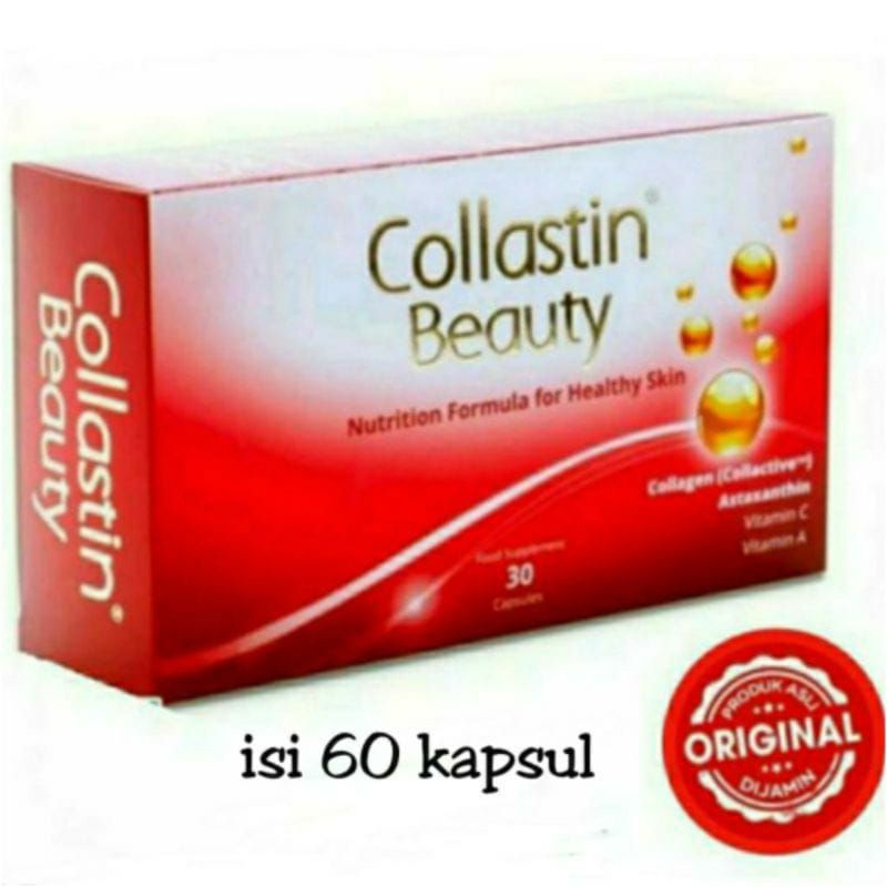 Jual COLLASTIN BEAUTY 100%ORI ISI 60 (COLLAGEN ACTIVE+ASTAXANTHIN ...