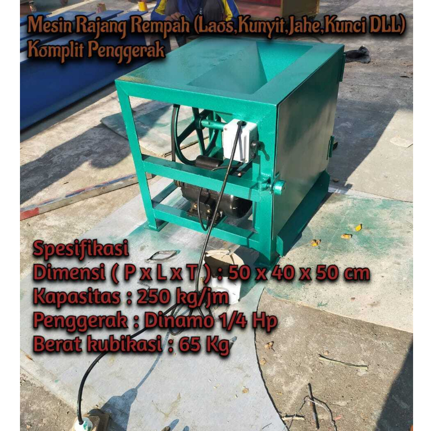 Jual Mesin Rajang Rempah (Laos,Kunyit,Jahe,Temu,Kunci DLL) Komplit ...