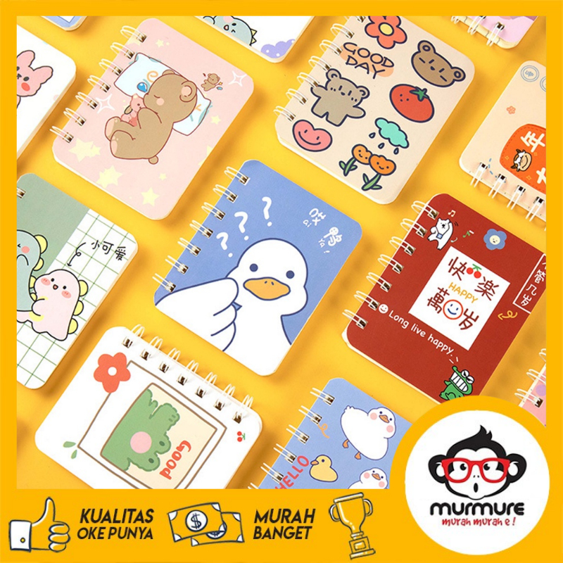 Jual MURMURE I PART II NOTE BOOK RING MOTIF MEMO KECIL A7 SPIRAL isi 80 Lembar NOTEBOOK MINI ...