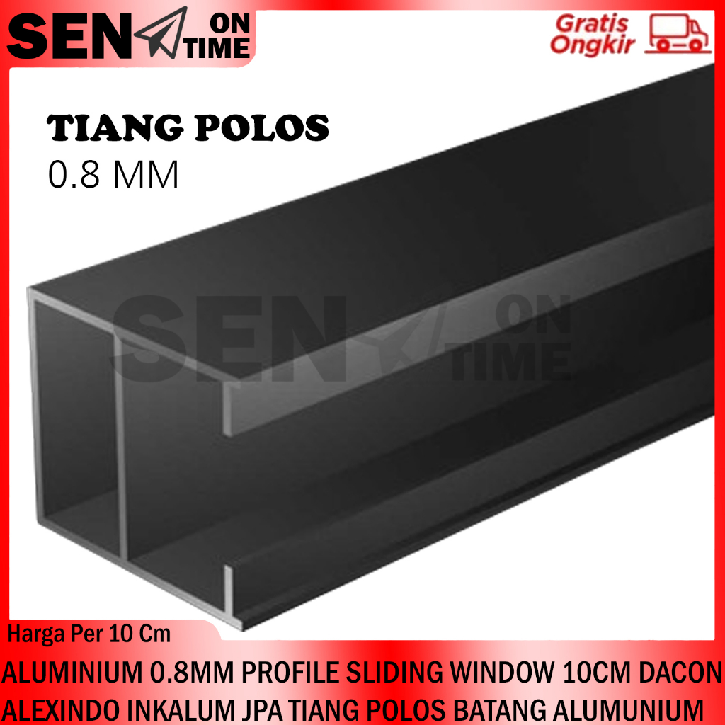 Jual PER 10 CM PROFILE ALUMINIUM TIANG POLOS SLIDING WINDOW DACON ...