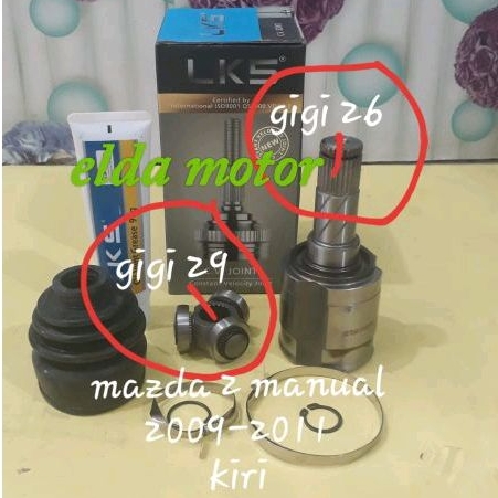 Jual CV Joint Dalam As Roda Depan Dalam Kiri Mazda 2 Manual Tahun 2009-2011 | Shopee Indonesia