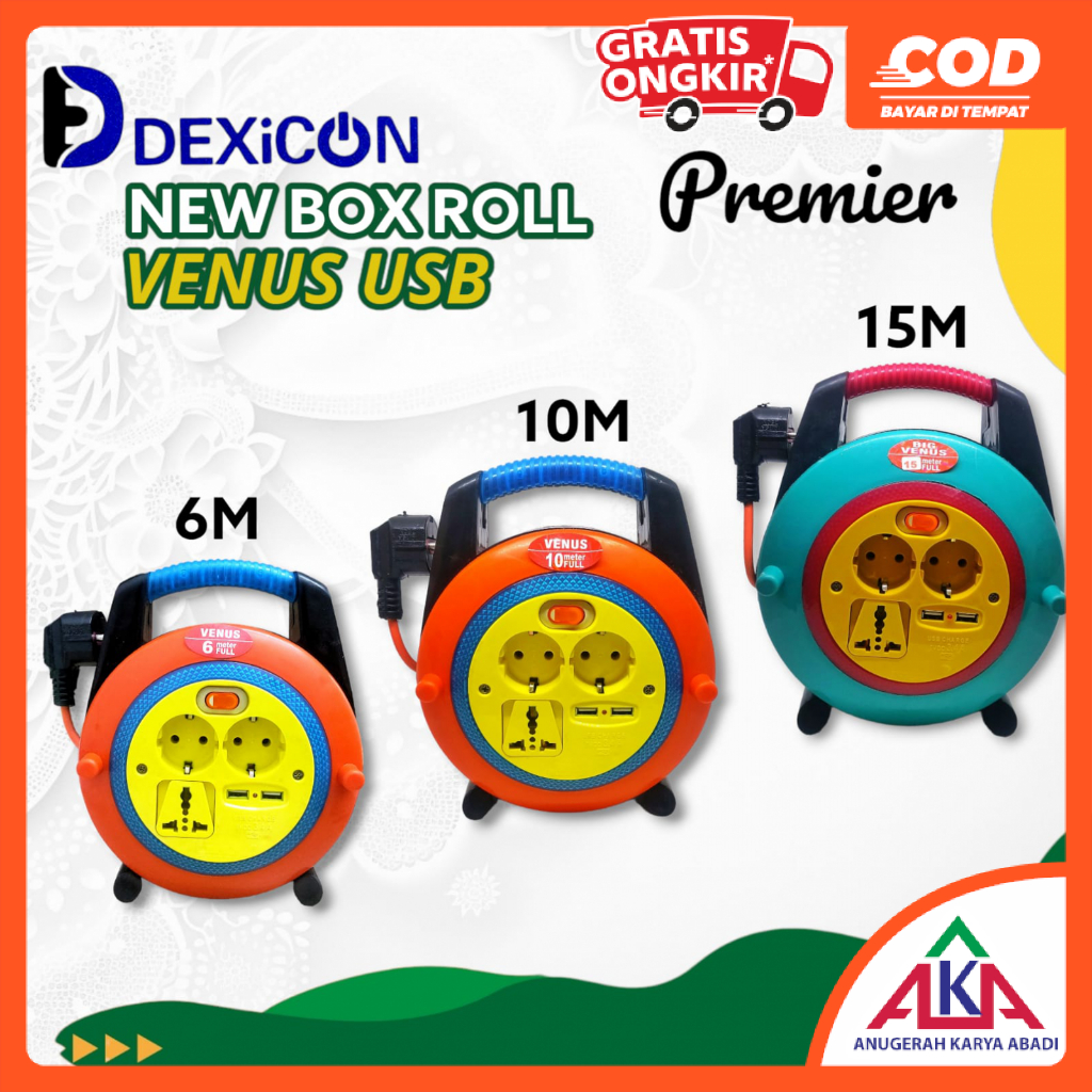 Jual Kabel Roll DEXICON VENUS USB 6 / 10 / 15 Meter / Roll Cable ...