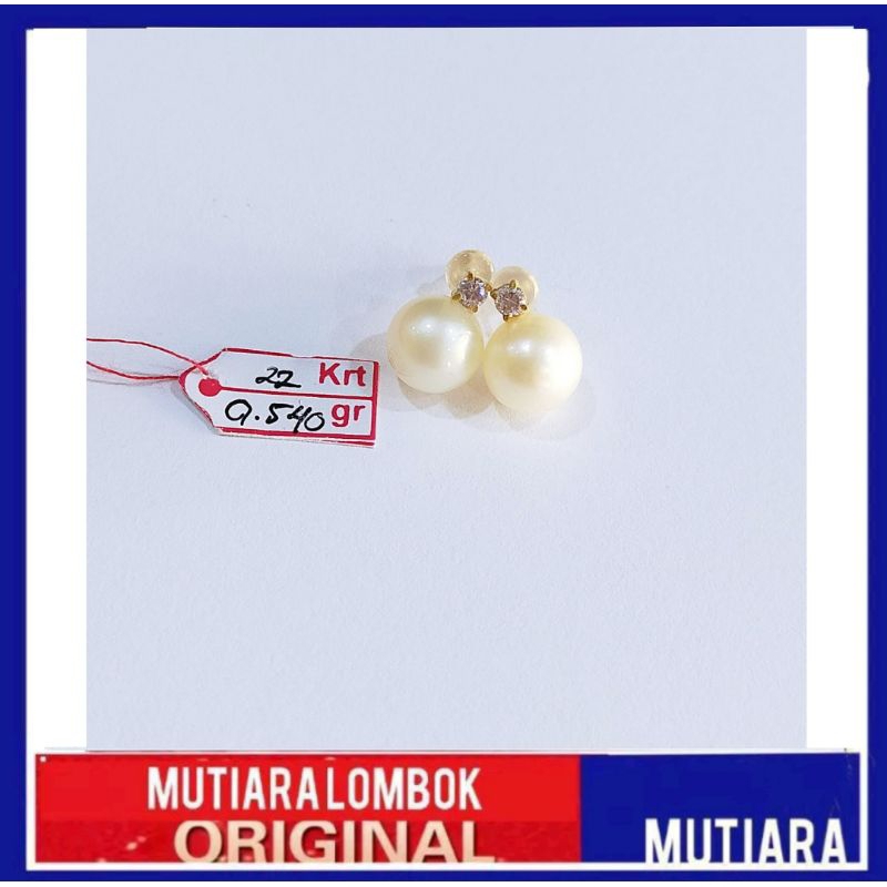 Jual anting giwang emas asli mutiara laut lombok pashion wanita model ...