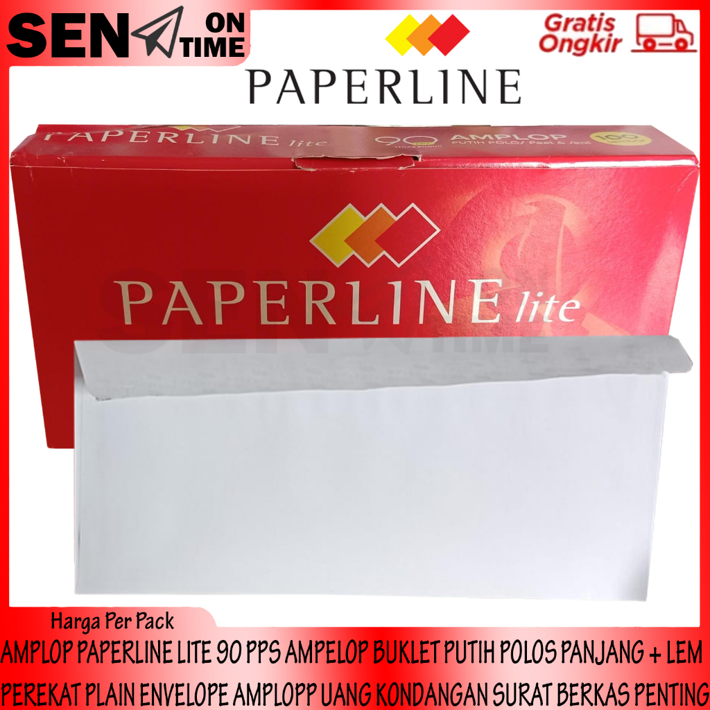 Jual AMPLOP PAPERLINE LITE 90 PPS 1 KOTAK AMPELOP BUKLET PUTIH POLOS ...