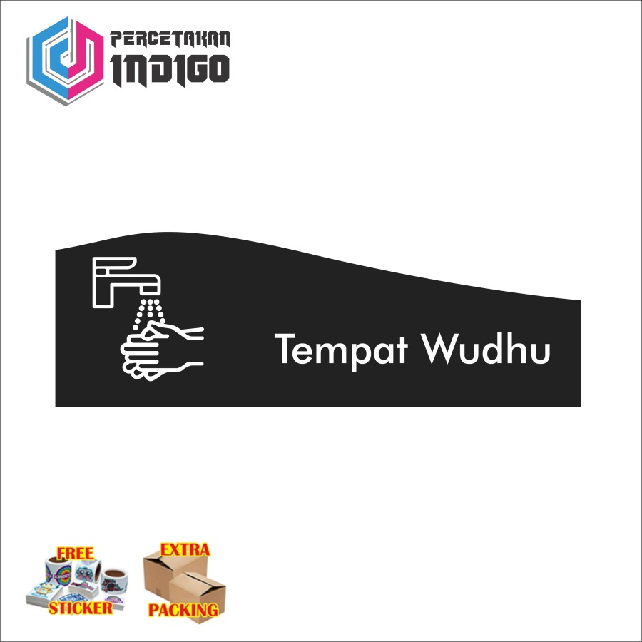 Jual sign akrilik acrylic papan tempat wudhu | Shopee Indonesia