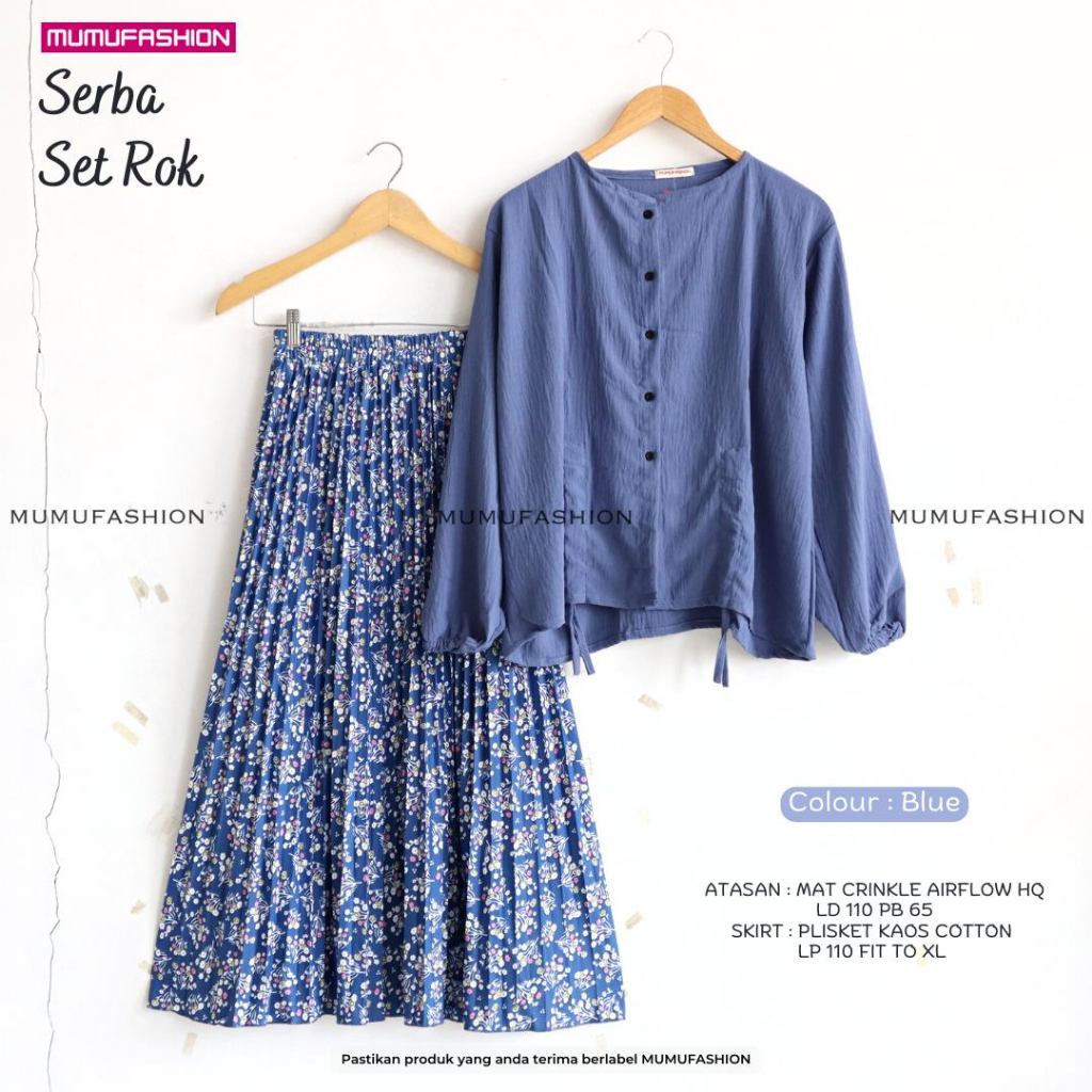 Jual BHL - Setelan Rok Plisket Motif Atasan Crinkle Terbaru Bisa COD ...