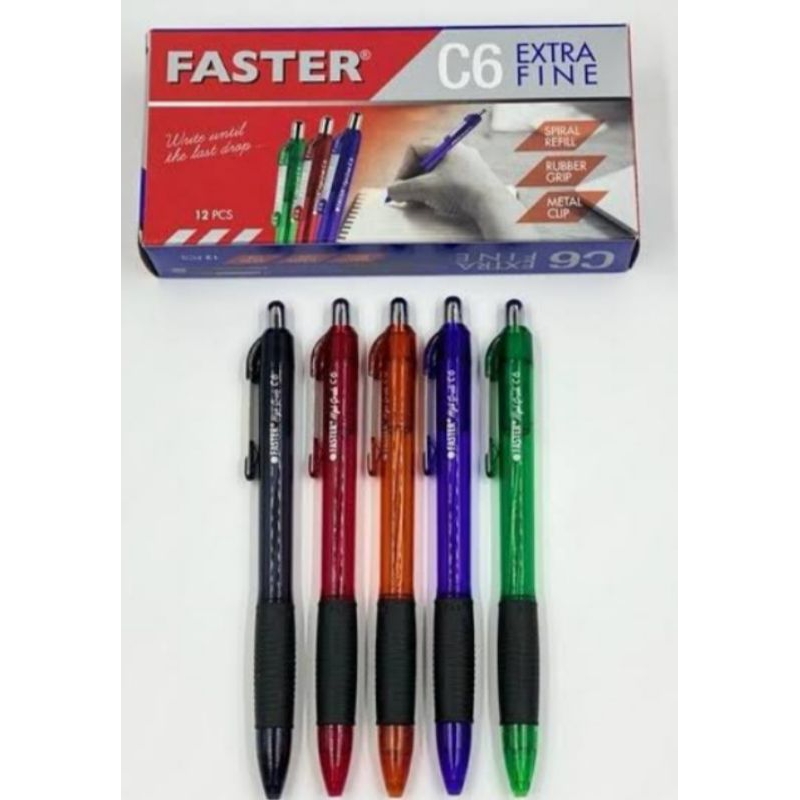 Jual Pulpen Faster C6 / Pulpen Cetek Cetek | Shopee Indonesia