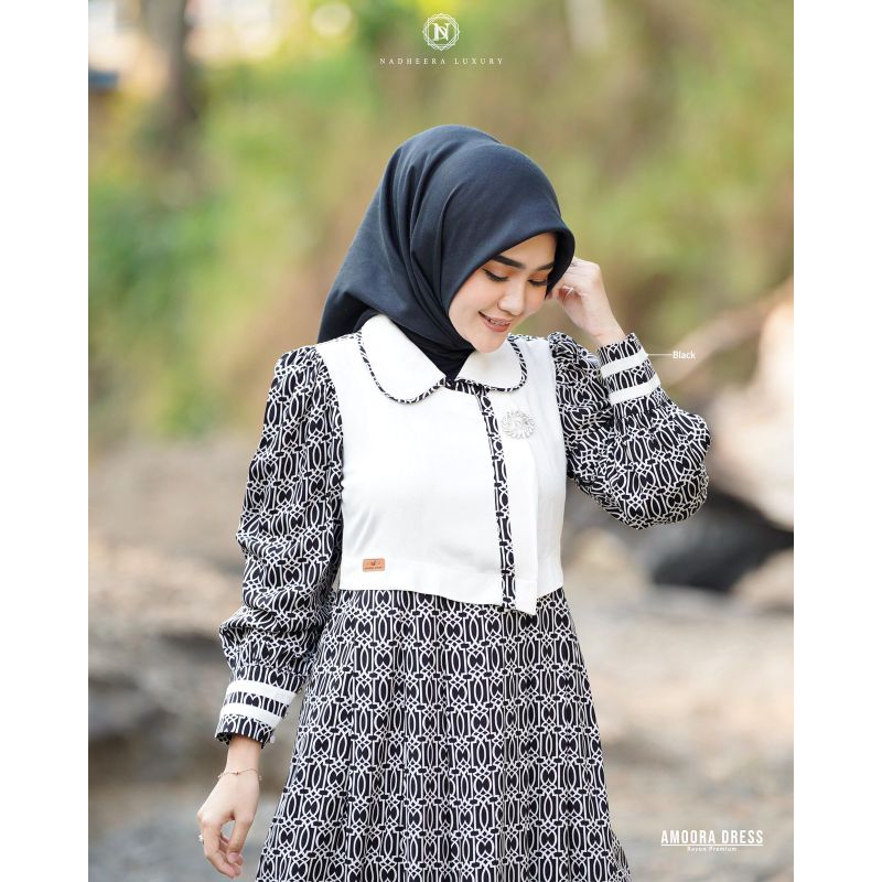 Jual AMOORA DRESS Nadheera Luxury ( READY STOK SIAP KIRIM) | Shopee Indonesia