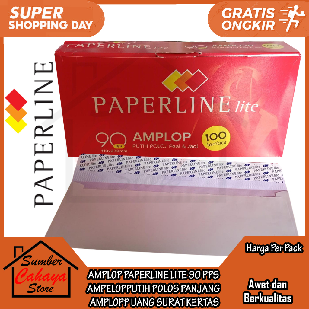 Jual AMPELOP UANG 1 KOTAK AMPLOP PAPERLINE LITE 90 PPS BUKLET PUTIH ...