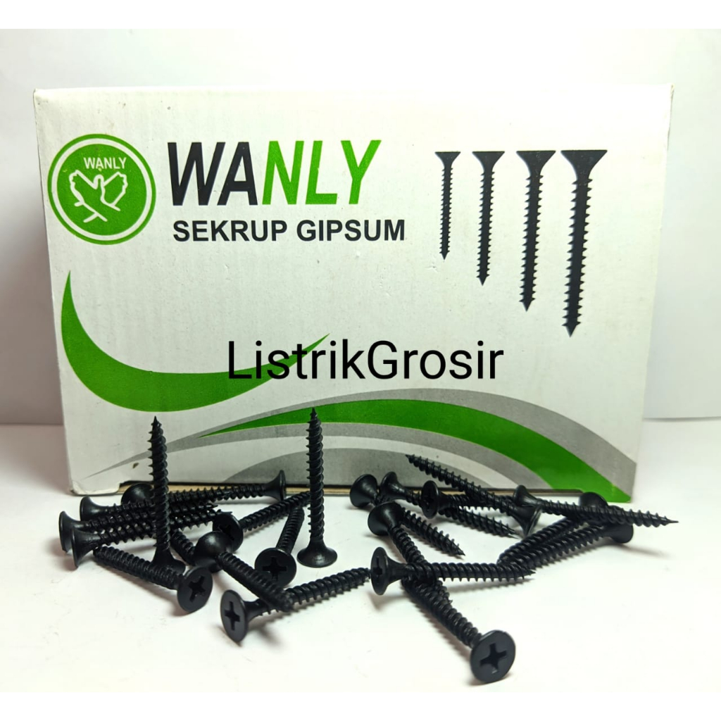 Jual Sekrup Gypsum Skrup Gipsum Baja Kayu Drywall Screw 6X1 1¼ 1½ 2 ...