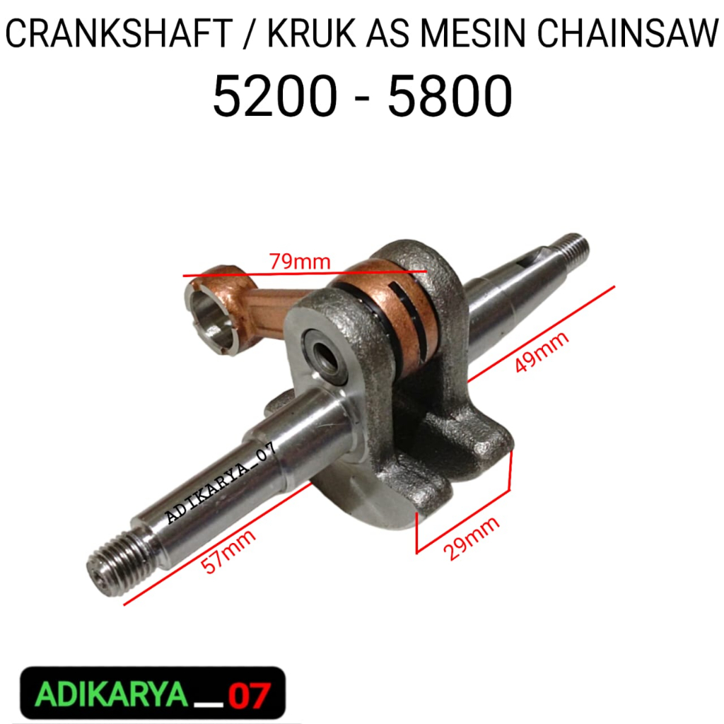 Jual Crank Shaft Krek As Kruk As Kol As Mesin Chainsaw Crankshaft Sinso ...