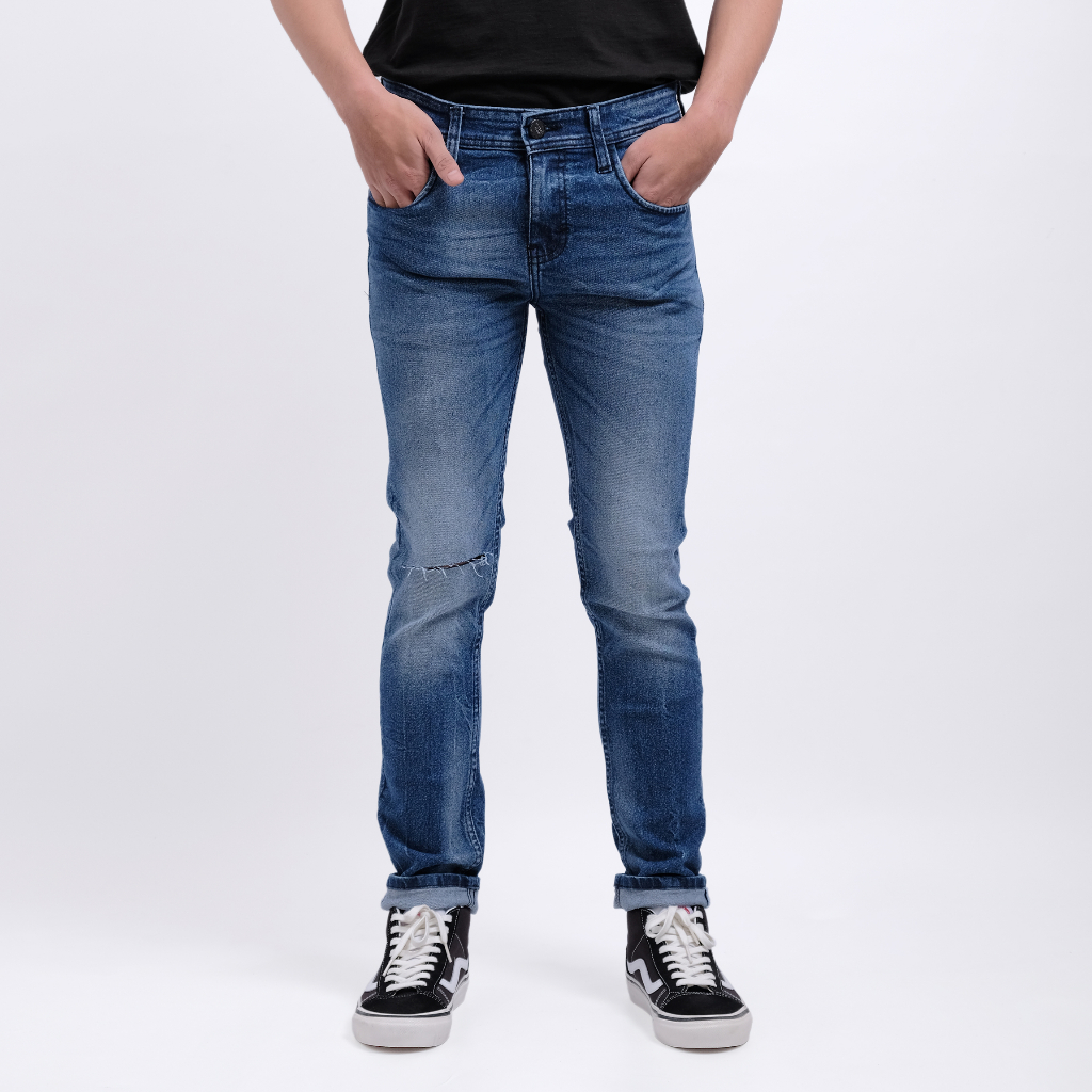 Jual Rockmaker Celana Denim Slim Fit Selvedge Accent Miami Blue ...