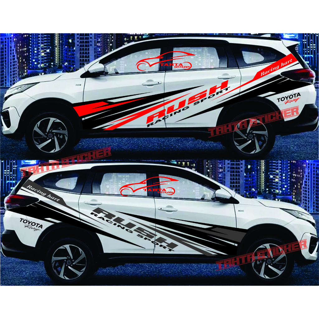 Jual PROMO STICKER VARIASI BODY SAMPING CUTTING STICKER TOYOTA RACING ...