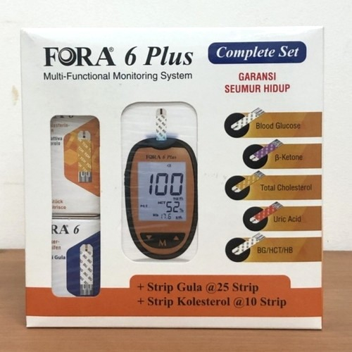 Jual Fora Alat Cek Darah 6in1 Multi 6 Parameter Gula Kolesterol UA ...