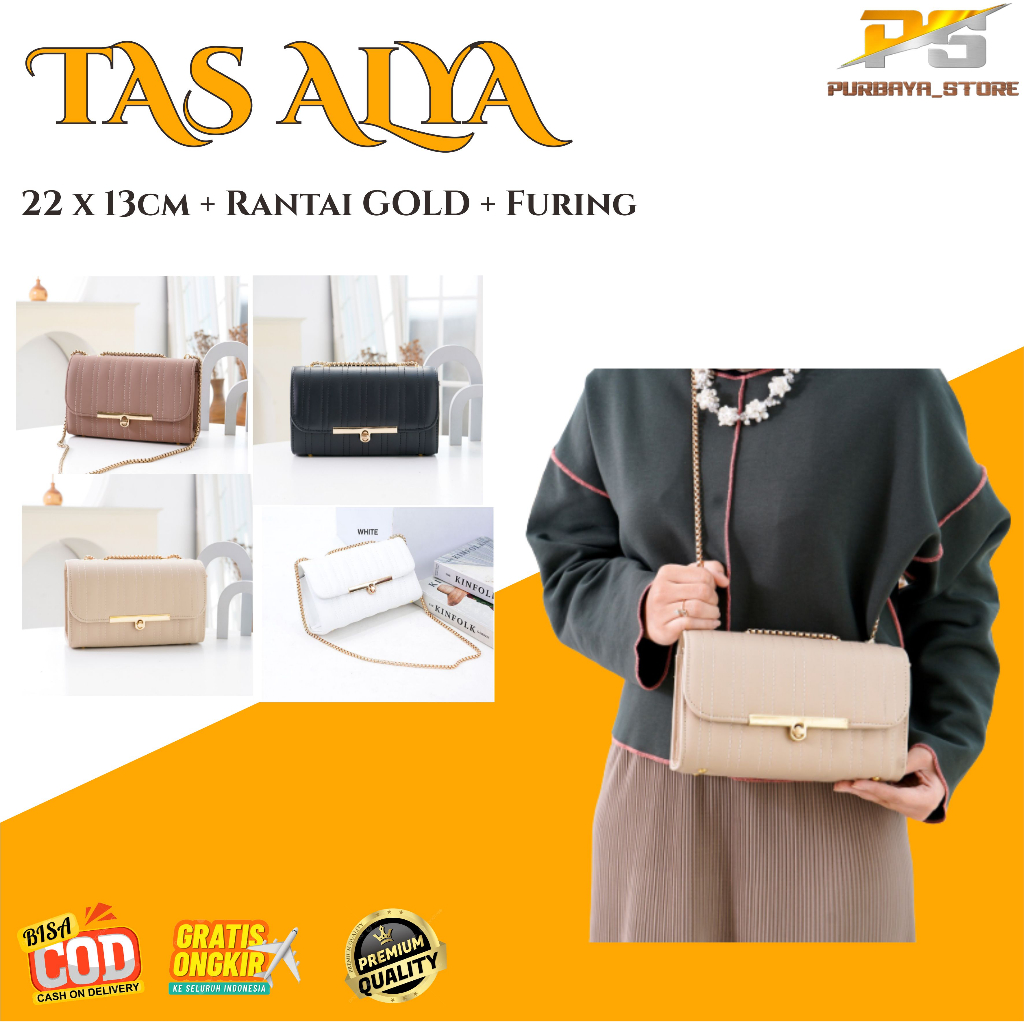 Jual ALYA BAG ~ Tas Selempang Wanita Rantai Gold Tas Wanita Murah Sling ...