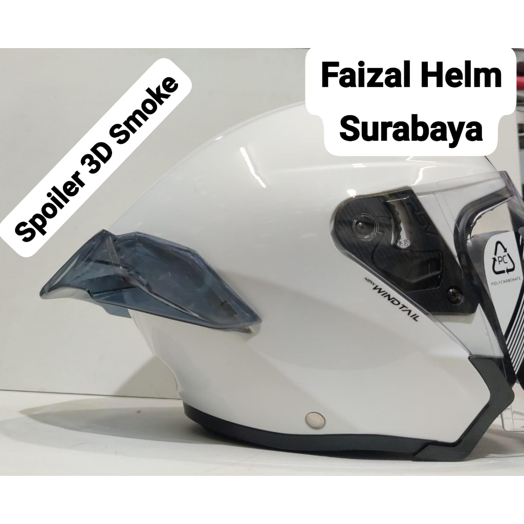Jual SPOILER 3D HELM RSV NEW WINDTAIL SMOKE DAN BLACK | Shopee Indonesia