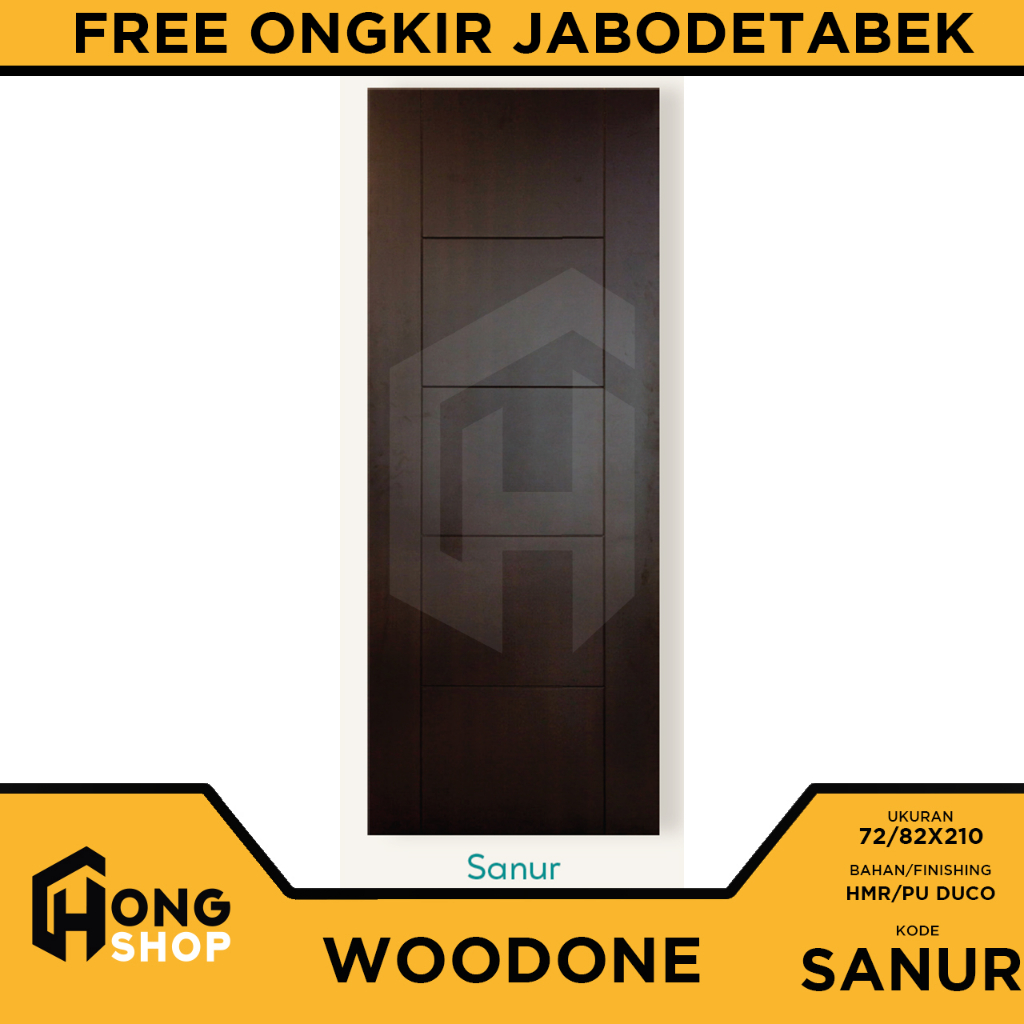 Jual Pintu HMR WOODONE PU Duco Dark Mahogany Indonesian Series (DAUN ...