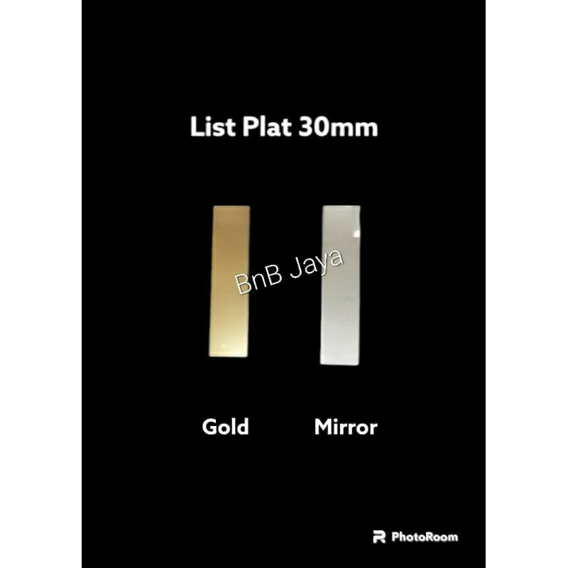 Jual List Plat Strip 30mm MIRROR Per lonjor 3 Meter | Shopee Indonesia