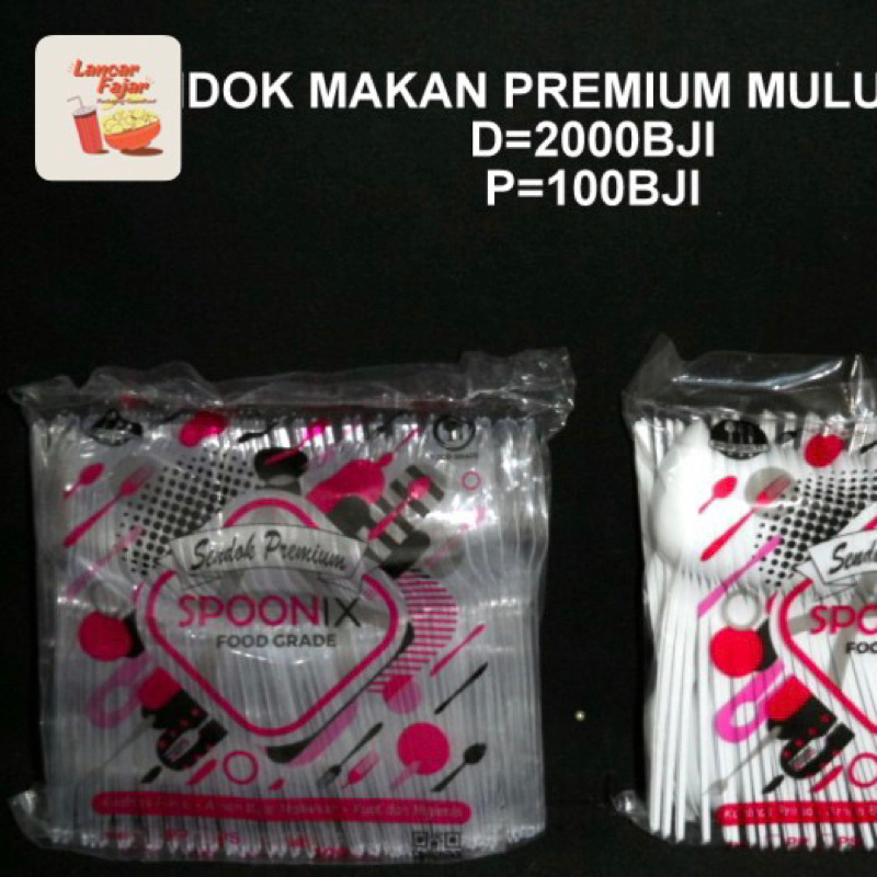 Jual sendok makan bening merk sponix / sendok makan tebal plastik ...