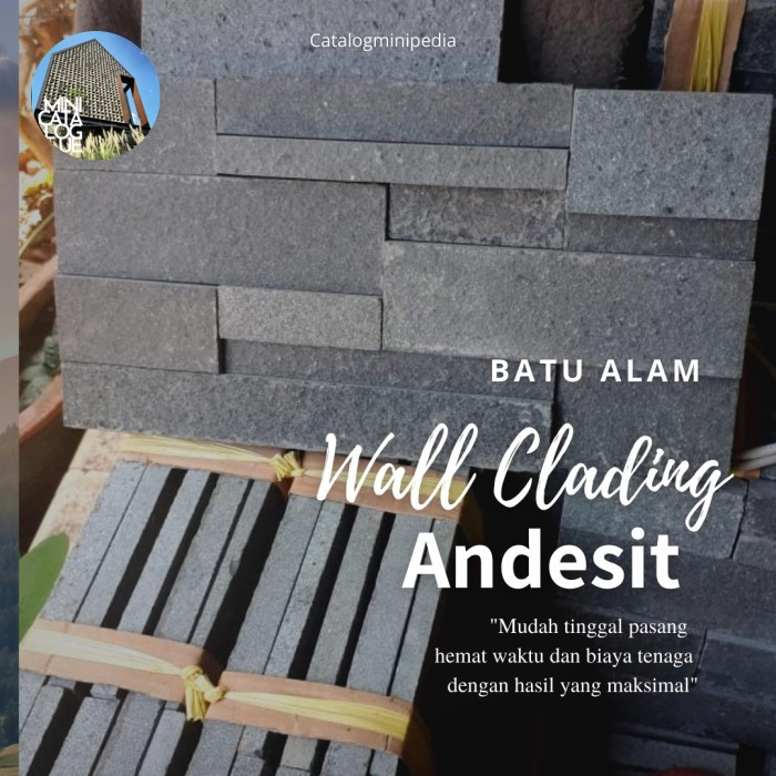 Jual Batu alam wall cladding Andesit (free coating) | Shopee Indonesia