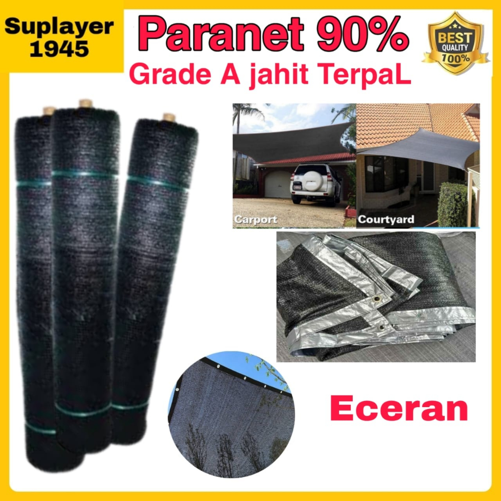 Jual Paranet Peneduh 90% grade A JAHIT TERPAL ( Ecer ) Jaring Paranet ...