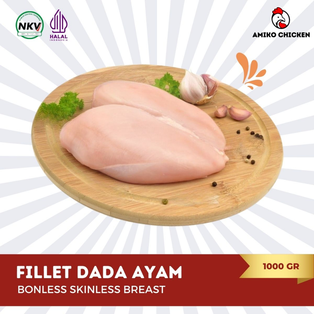 Jual Fillet Dada Ayam / Boneless Chicken Breast 1Kg | Shopee Indonesia