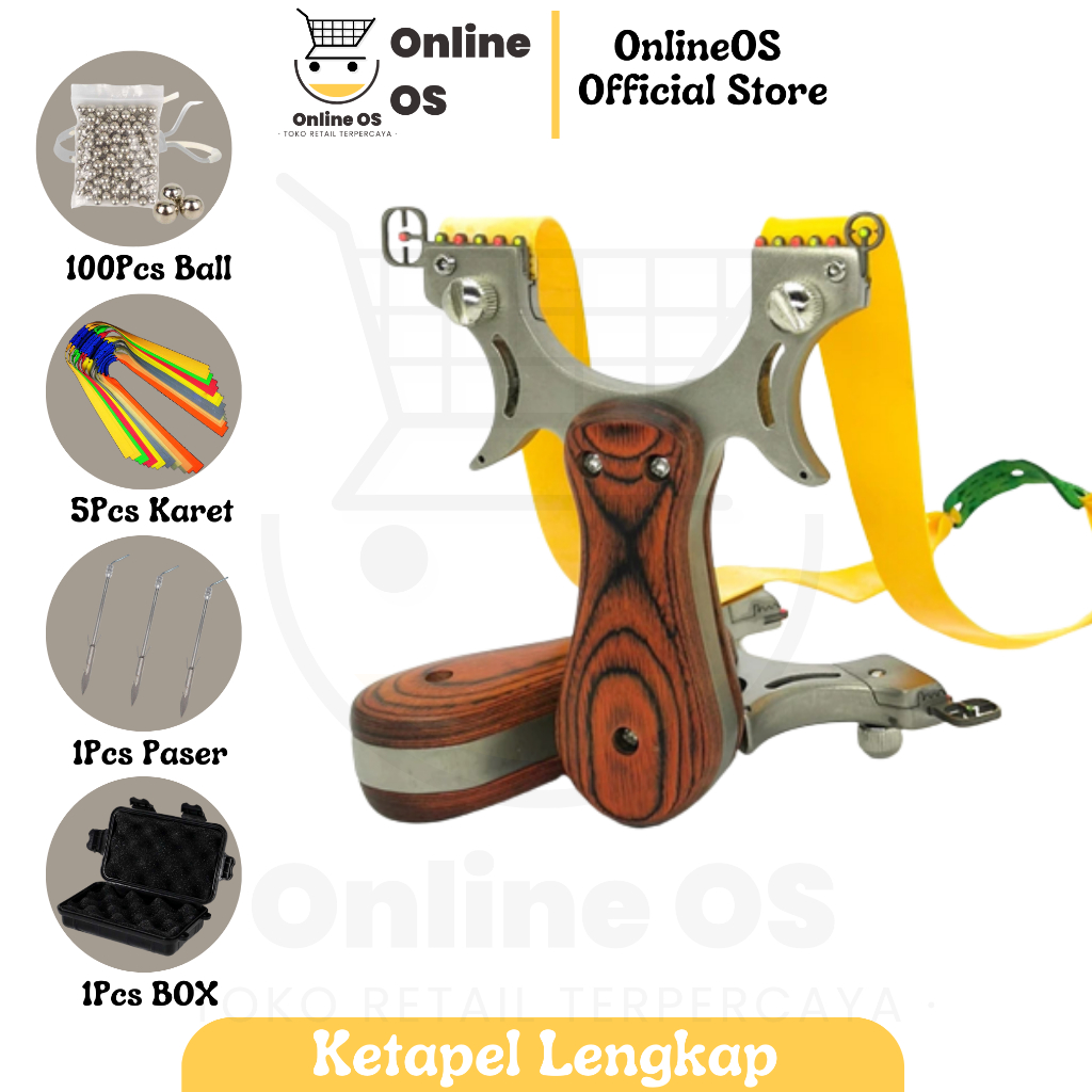 Jual Piaoyu Ketapel Slingshot Kayu Besi Stainless Steel Catapult ...