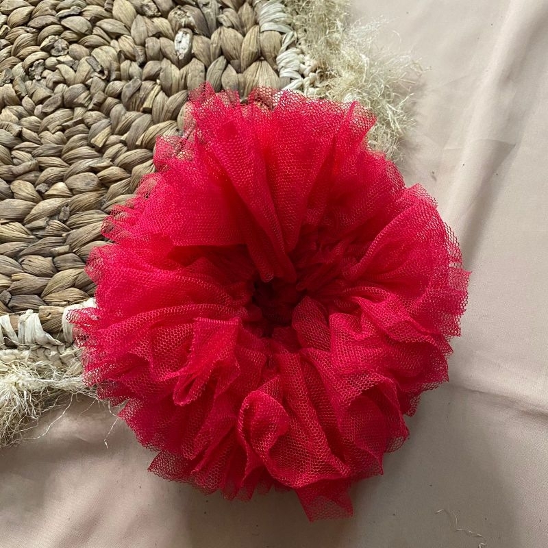 Jual CEPOL SCRUNCHIE HIJAB TILE JUMBO BERVOLUME IKAT RAMBUT BAHAN TULLE ...