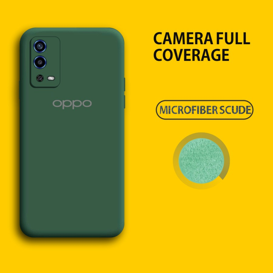 Jual Case Oppo A55 4G Casing Candy Logo Liquid Silicon 3D Camera ...