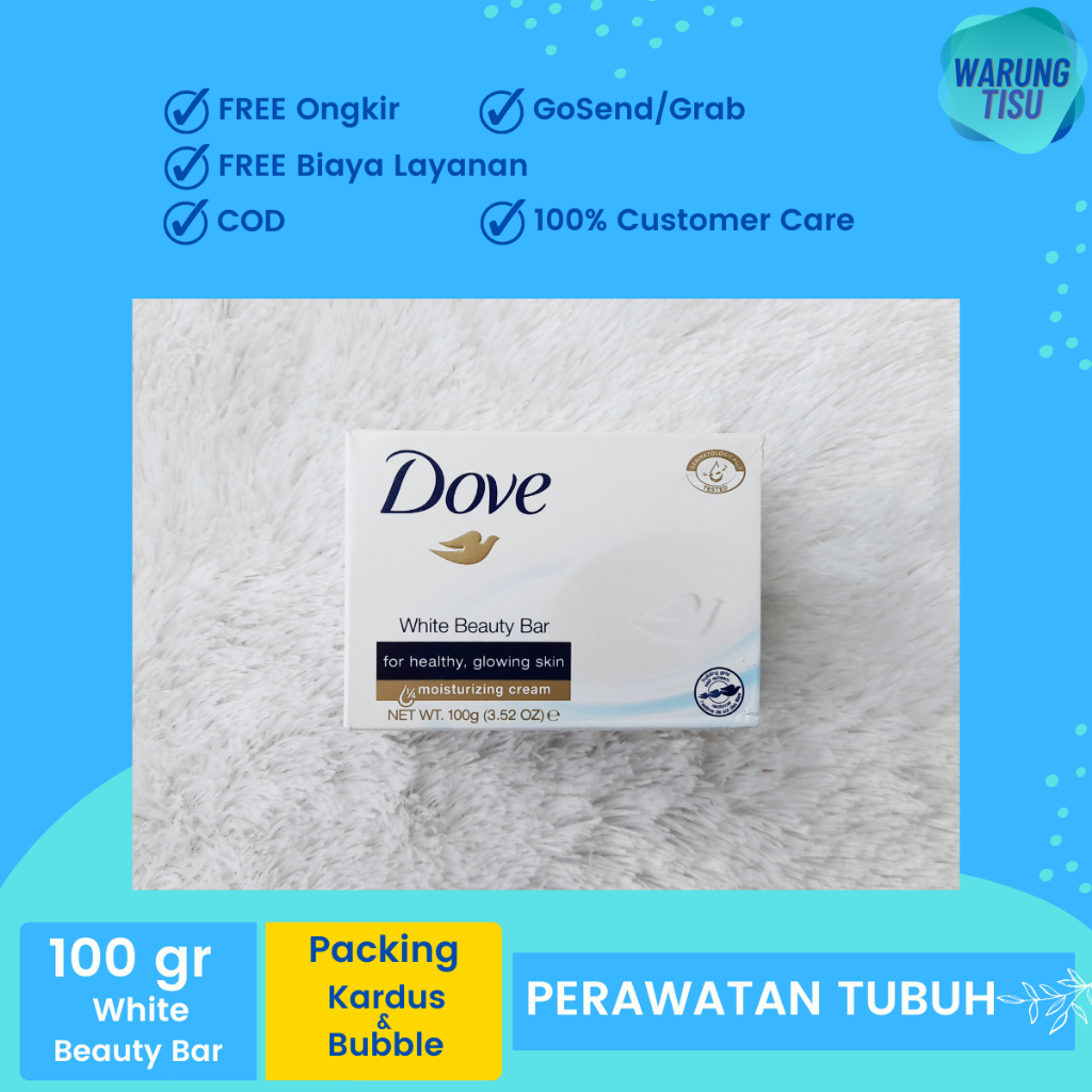 Jual Dove Sabun Mandi Batang White Beauty Bar 90/100 gr + FREE Packing ...