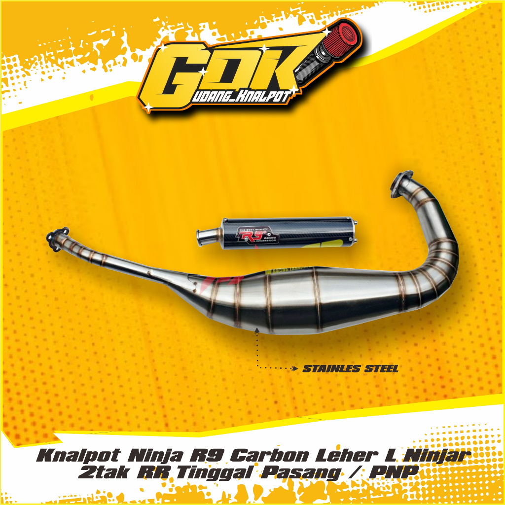 Jual Knalpot Ninja R9 Carbon Leher L Ninjar 2tak RR Tinggal Pasang ...