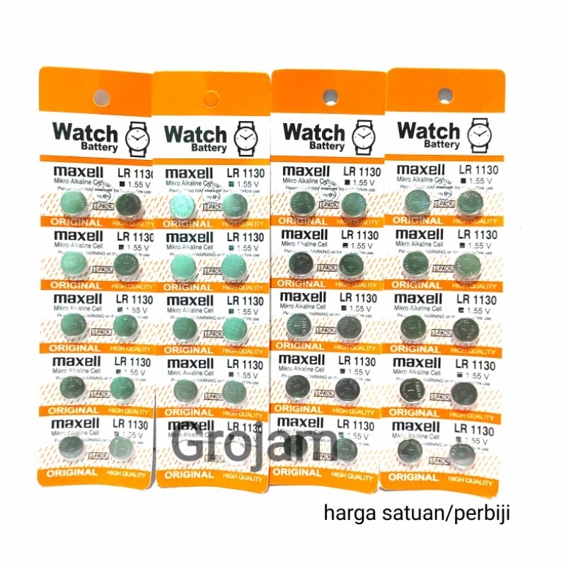 Jual Baterai Kancing LR 1130 AG10 Batre LR1130 AG10 GP389 SR54 SR1130 ...