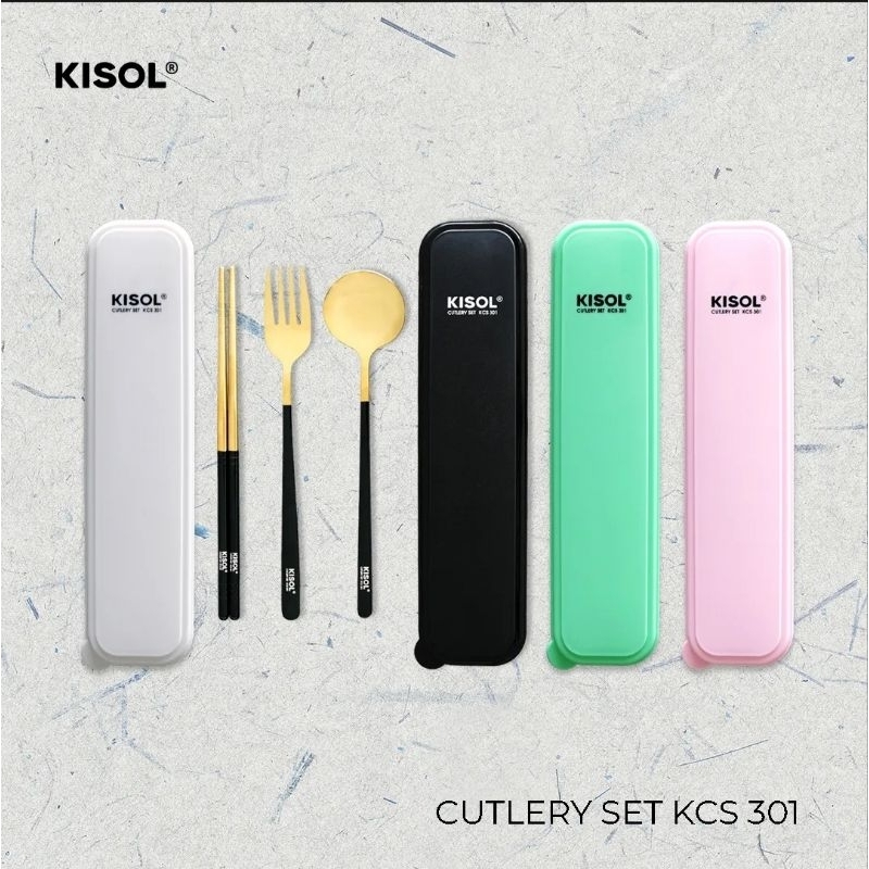Jual Sendok Garpu set Kisol Cutlery Set KCS 301 - Random (putih - hijau ...