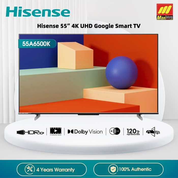 Jual HISENSE 55A6500K 55 Inch 4K UHD Gogle TV Smart LED 2023 | Shopee ...