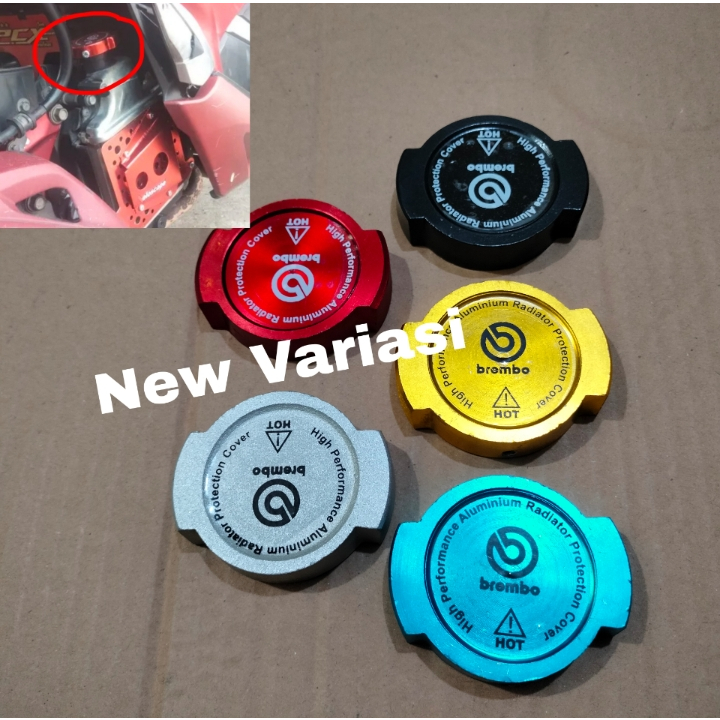 Jual TUTUP RADIATOR CAP MOTOR VARIASI FULL CNC TUTUP CAP COVER RADIATOR ...