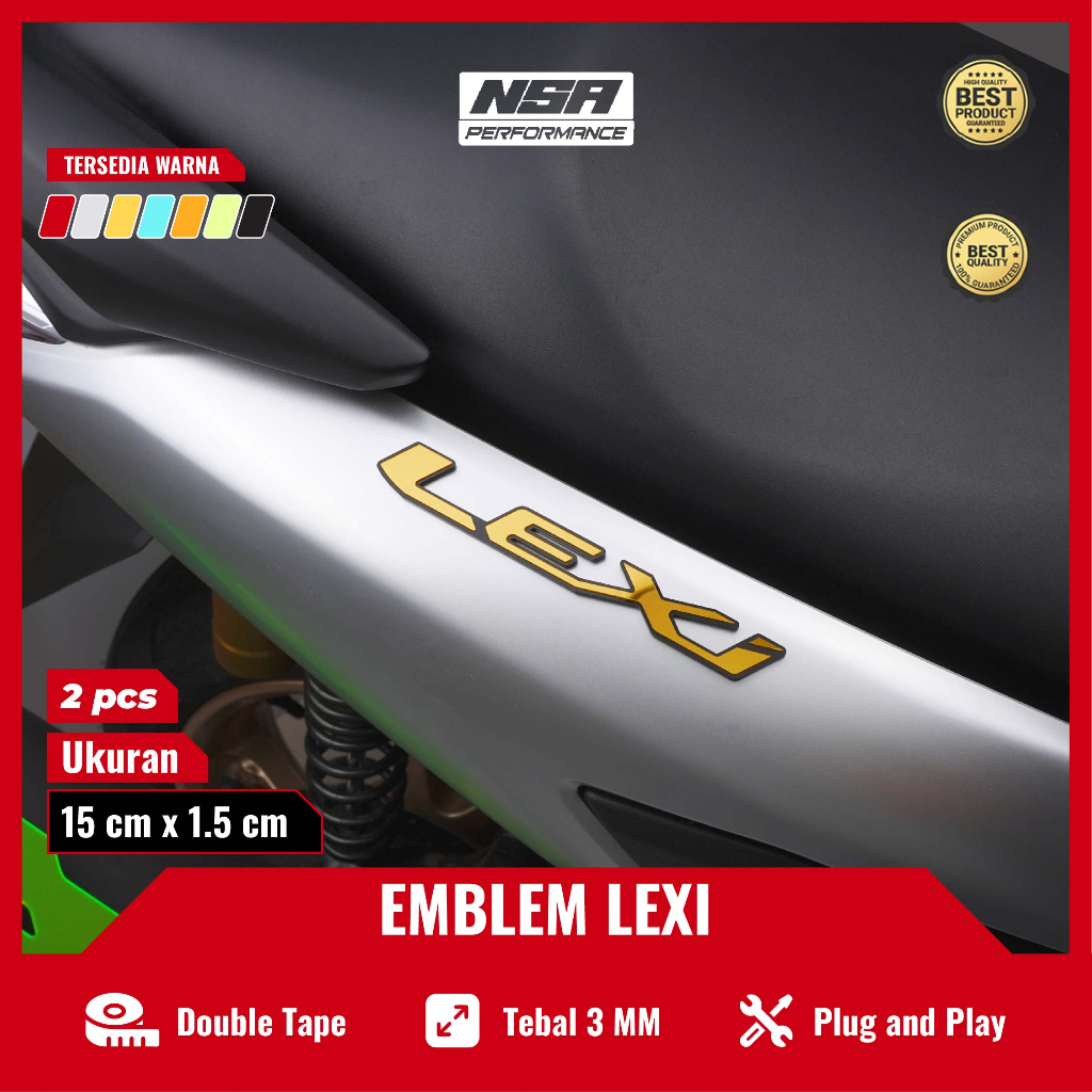 Jual NSA 2PCS EMBLEM LEXI LOGO TIMBUL YAMAHA LEXI BUKAN STIKER LEXI ...