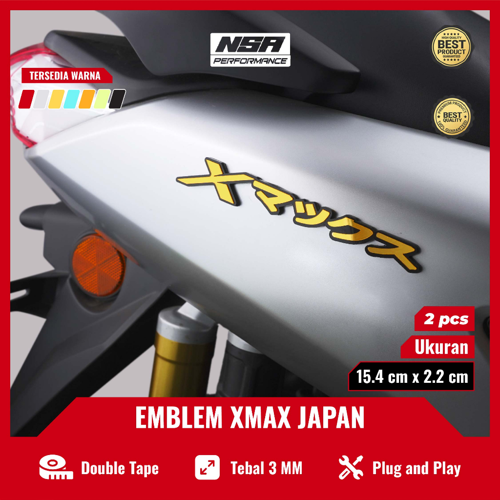 Jual NSA 2PCS EMBLEM X JAPAN XMAX LOGO XMAX TIMBUL BUKAN STICKER ATAU ...