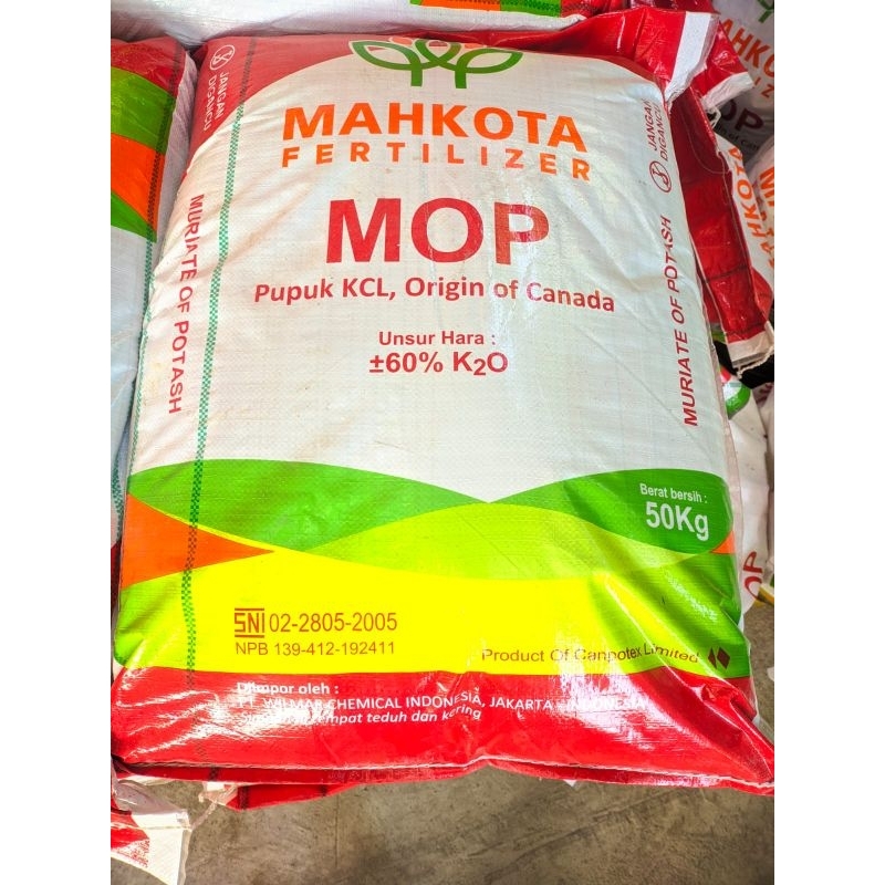 Jual Pupuk KCL Mahkota MOP Premium Original 50kg | Shopee Indonesia