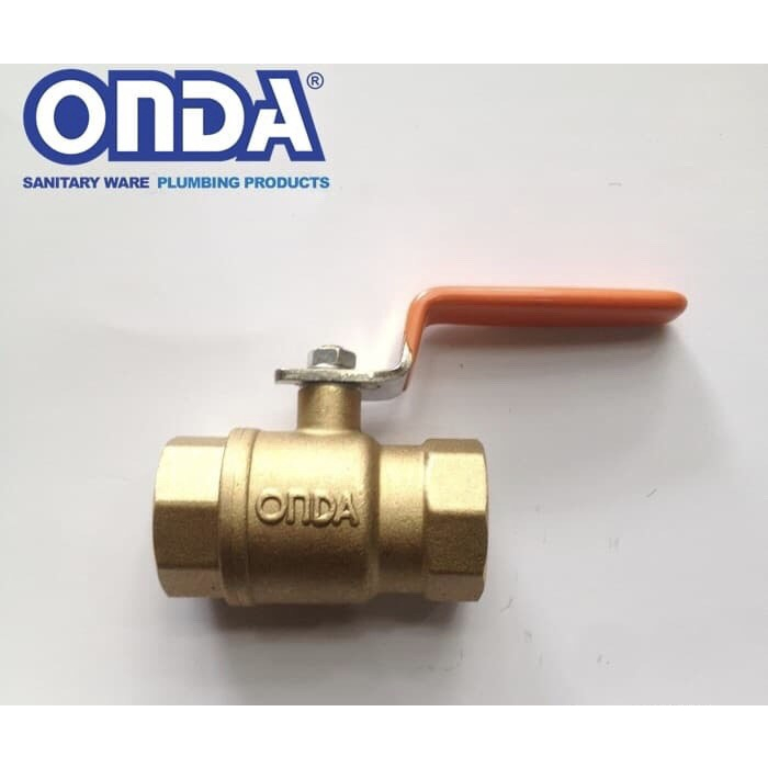 Jual ORIGINAL ONDA Ball valve onda 1" stop kran onda 1" stop kran kuningan 1" onda | Shopee ...