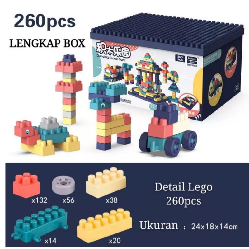 Jual MAINAN EDUKASI ANAK BRICKS 260 PCS BUILDING BLOCKS TOYS BALOK ...