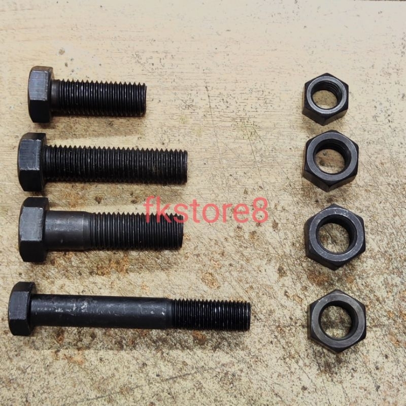 Jual Baut Mur Besi Hitam 3/8 x 6 inch / Baut Mur NC 3/8"x6" | Shopee ...