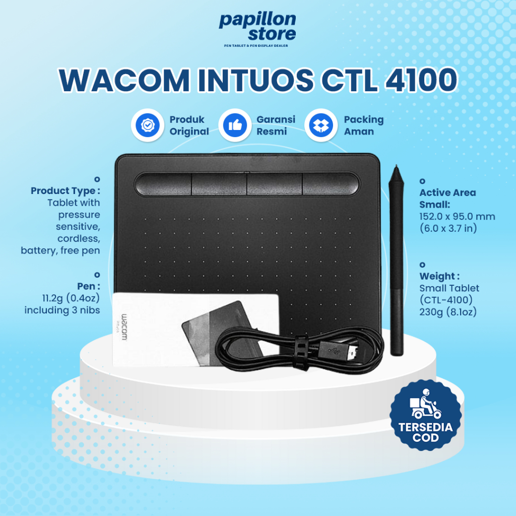 Jual Jual Wacom Intuos CTL-4100 Small / GARANSI RESMI 1 TAHUN | Shopee ...