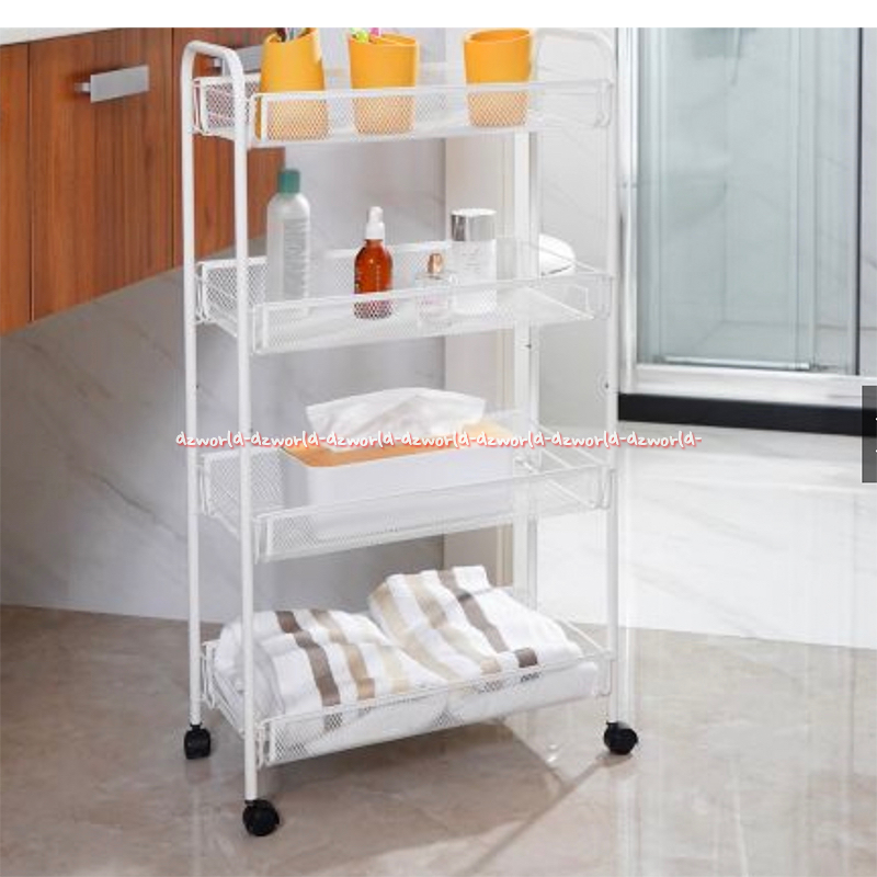 Jual Stora 3tier Storage Trolly Rack Troli 3 Tingkat Model Jala Dengan ...