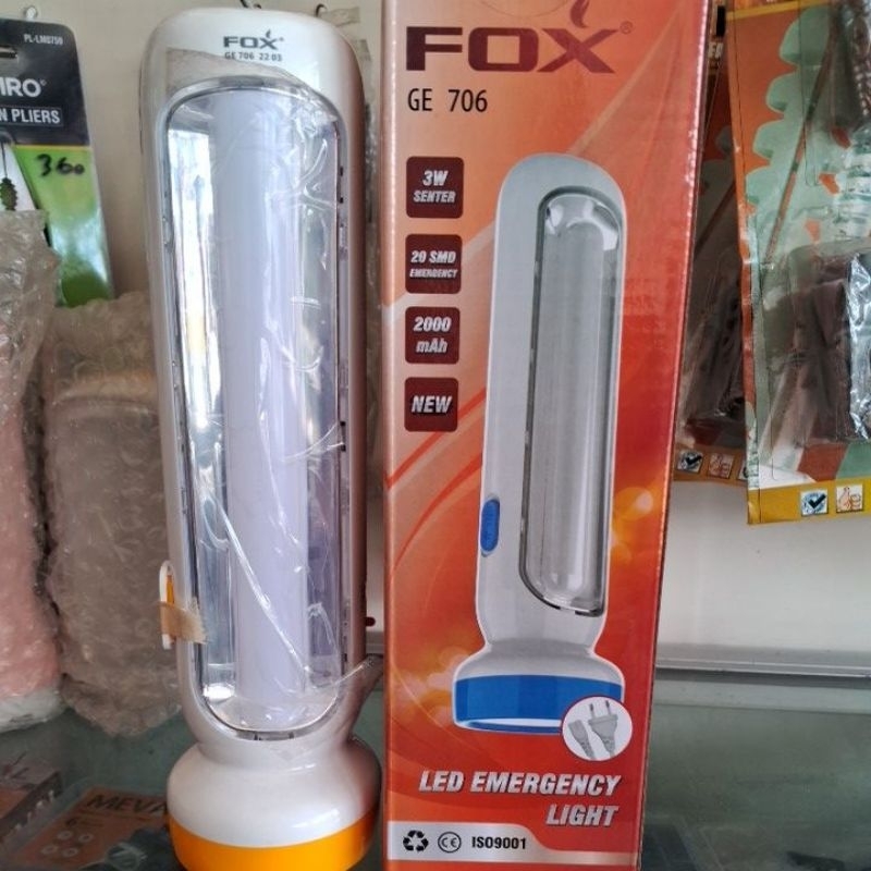 Jual LAMPU EMERGENCY LIGHT LED FOX (SENTER DARURAT) | Shopee Indonesia