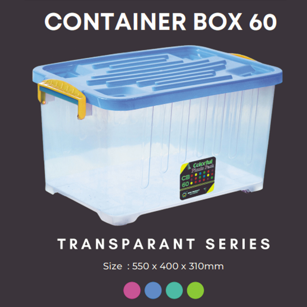 Jual Container Box 60 Transparan Ada Roda / CB 60 Plastik Bening ...