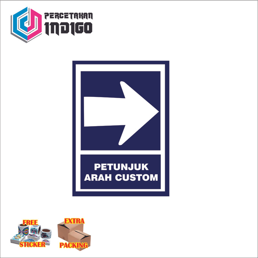 Jual plat alumunium rambu petunjuk arah custom type q | Shopee Indonesia