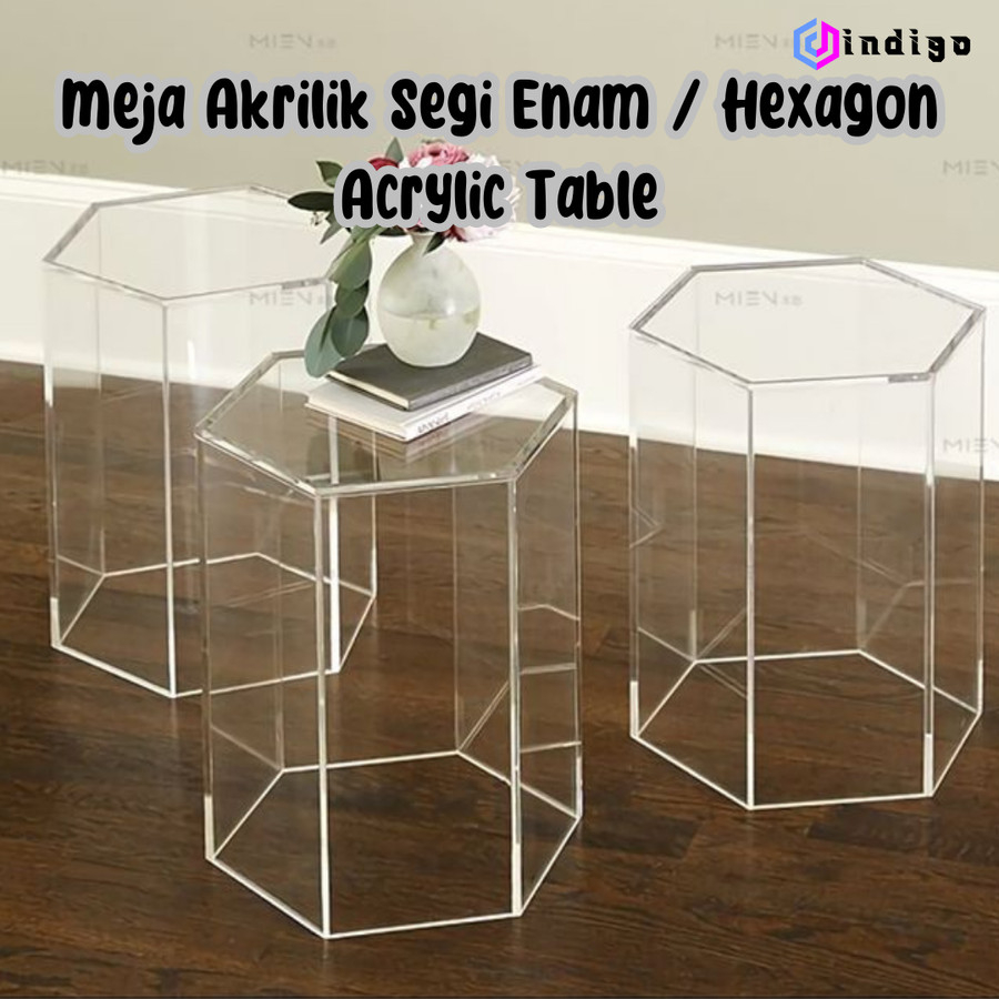 Jual Meja Akrilik Segi Enam /Hexagon Acrylic Table /Tebal 3mm | Shopee ...