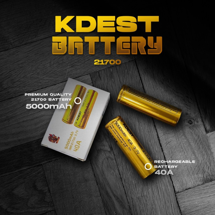 Jual DapurCantik KDEST 21700 5000mAh 40A Authentic Battery (Baterai ...