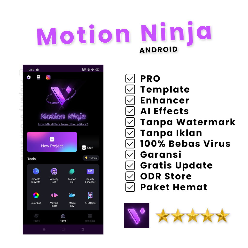Jual motion ninja Video Editor tanpa watermark | Shopee Indonesia