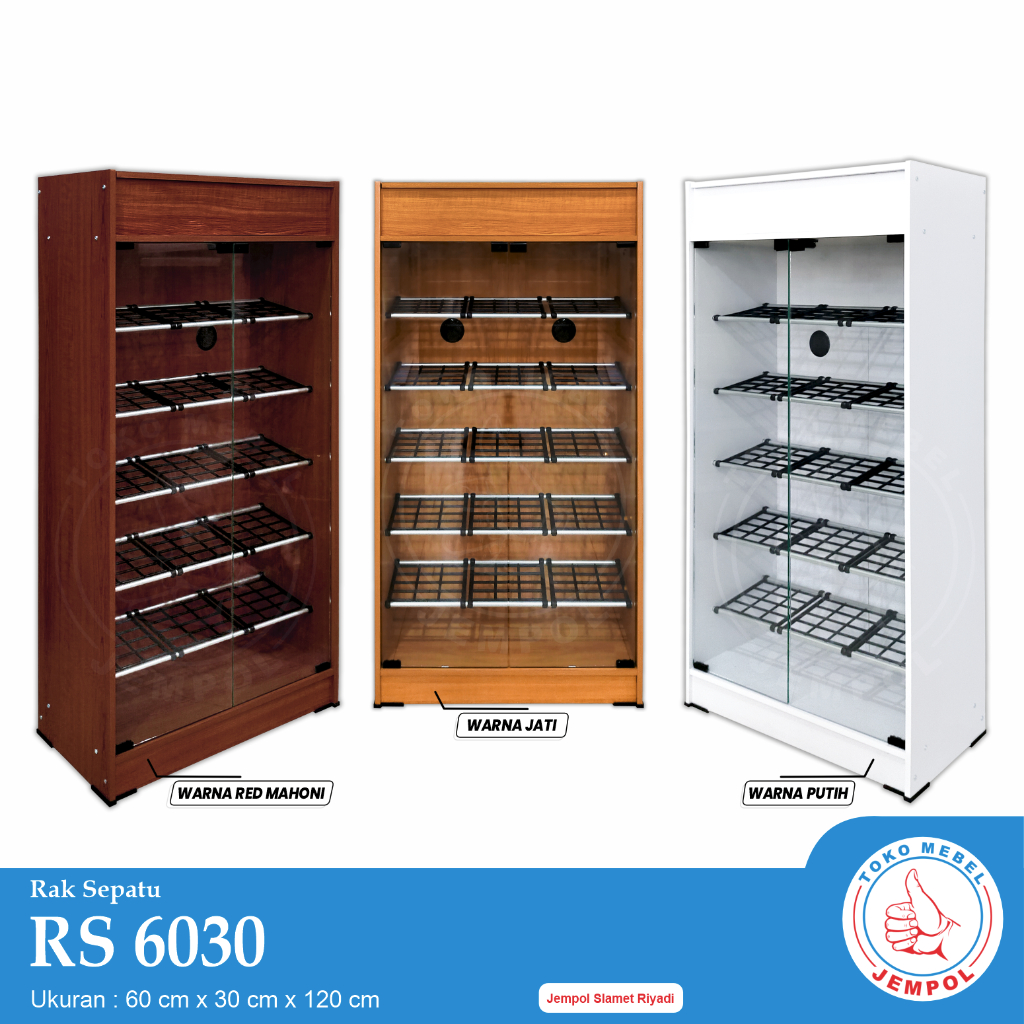 Jual Rak Sepatu RS 6030 JASMINE/Rak Sepatu Pintu Kaca Sliding/Rak ...